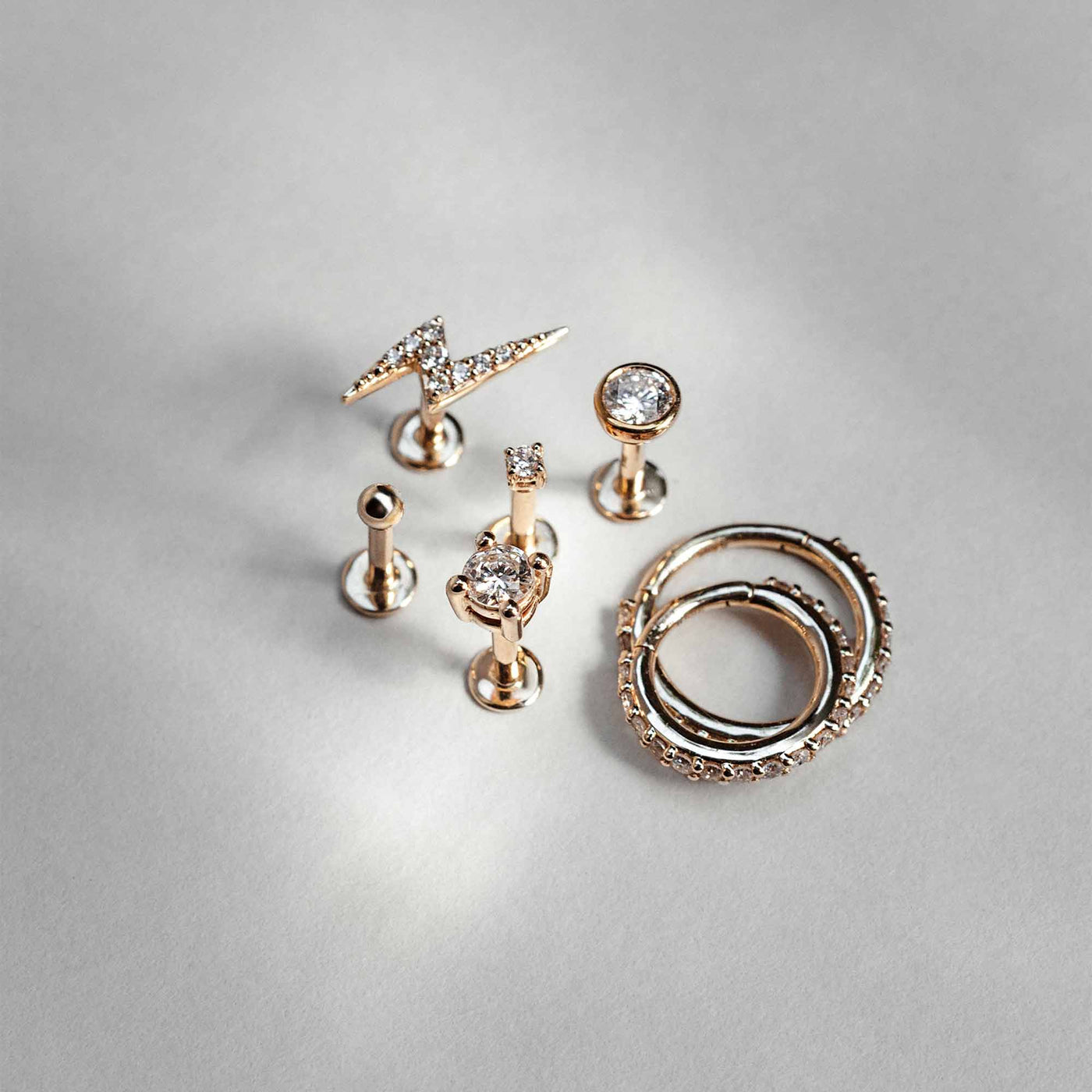 Piercings made of real gold (14 carat / 585 gold)