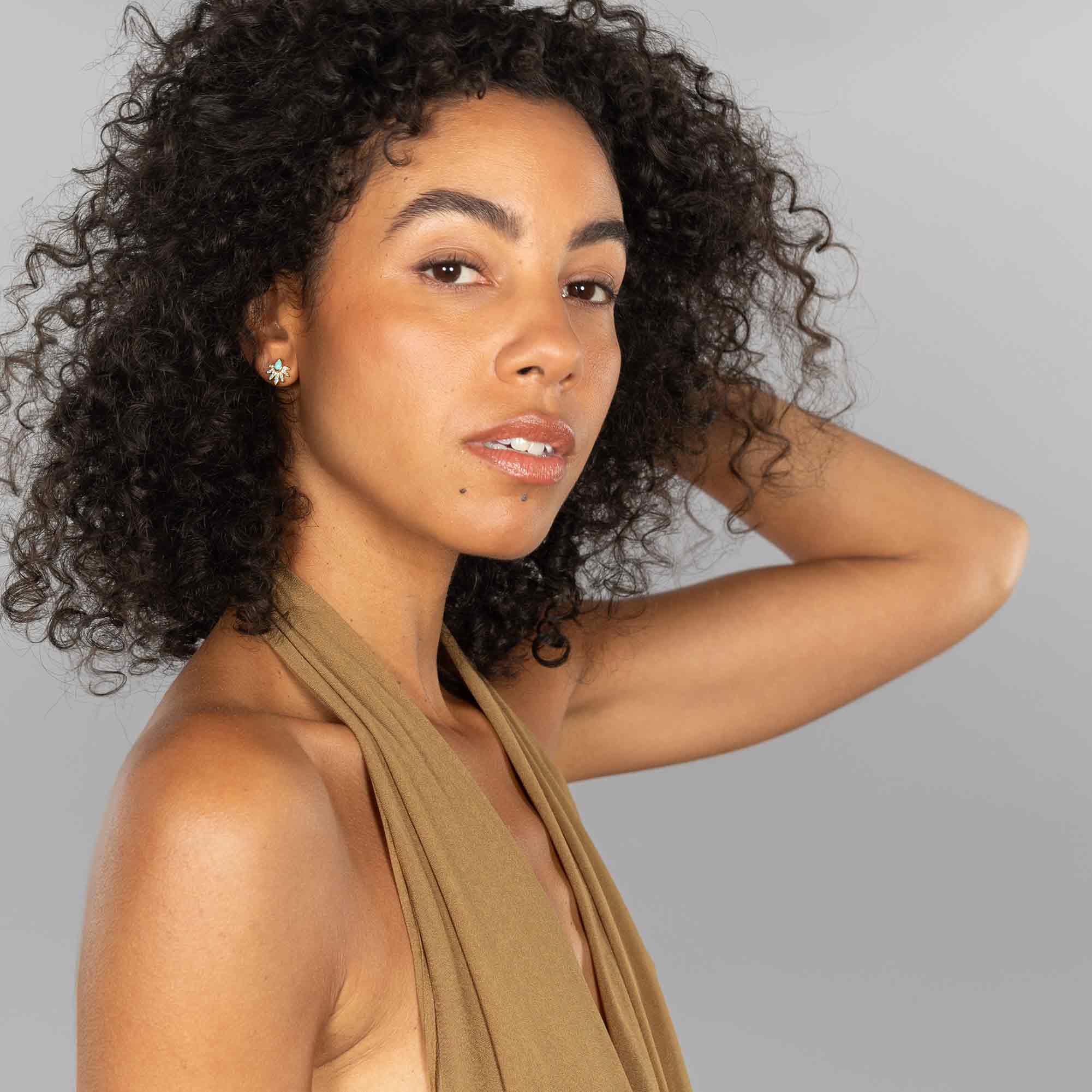 sparkle sun stud | fejn jewelry